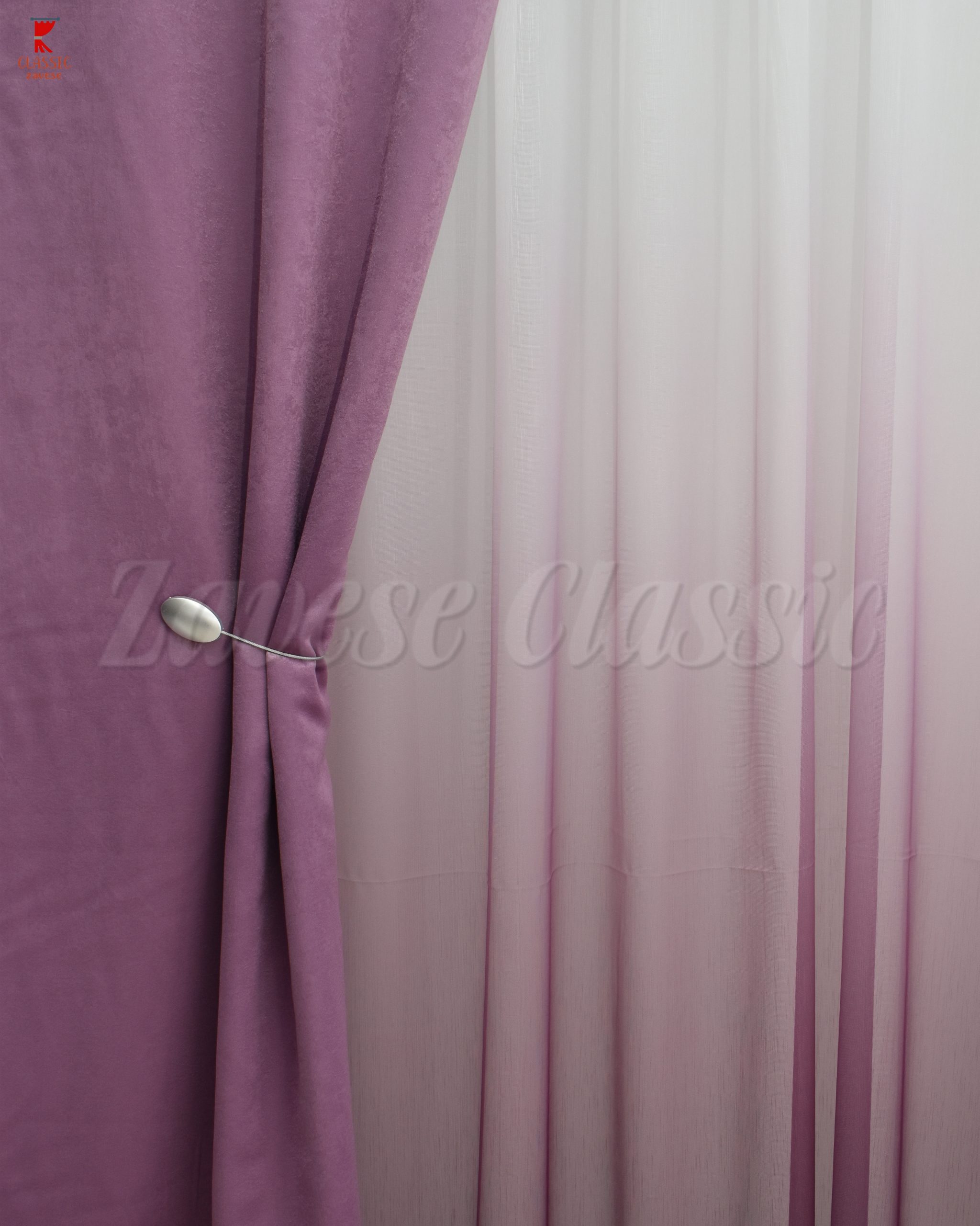 Draper soft kolekcija ljubičasti - Zavese Classic